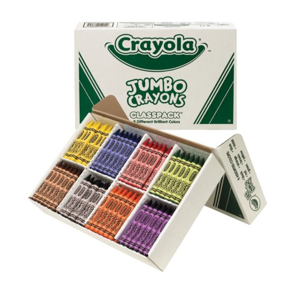 Crayola Jumbo Crayons Classpack, Assorted Colors, Box Of 200 Crayons ...